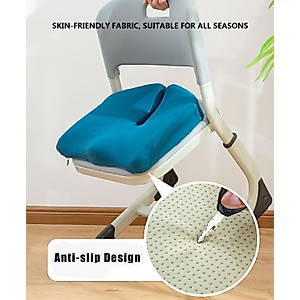 Libiyi Seat Comfort Pro, Libiyi Non-Slip Comfort Cushion Pad, Breathable Memory Foam Seat Cushion, Lumbar Support Pillow, Seat Cushion Pillow Office Chair for relieve Hip and Back Pain (Gray, A)