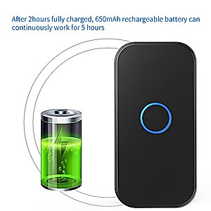 2D Bluetooth Barcode Scanner Wireless Bar Code Scanner QR 3-in-1 Bluetooth/USB Wired/2.4G Wireless Barcode Reader 1D QR Code Scanner for Inventory Code Image Reader for Tablet iPhone iPad Android PC