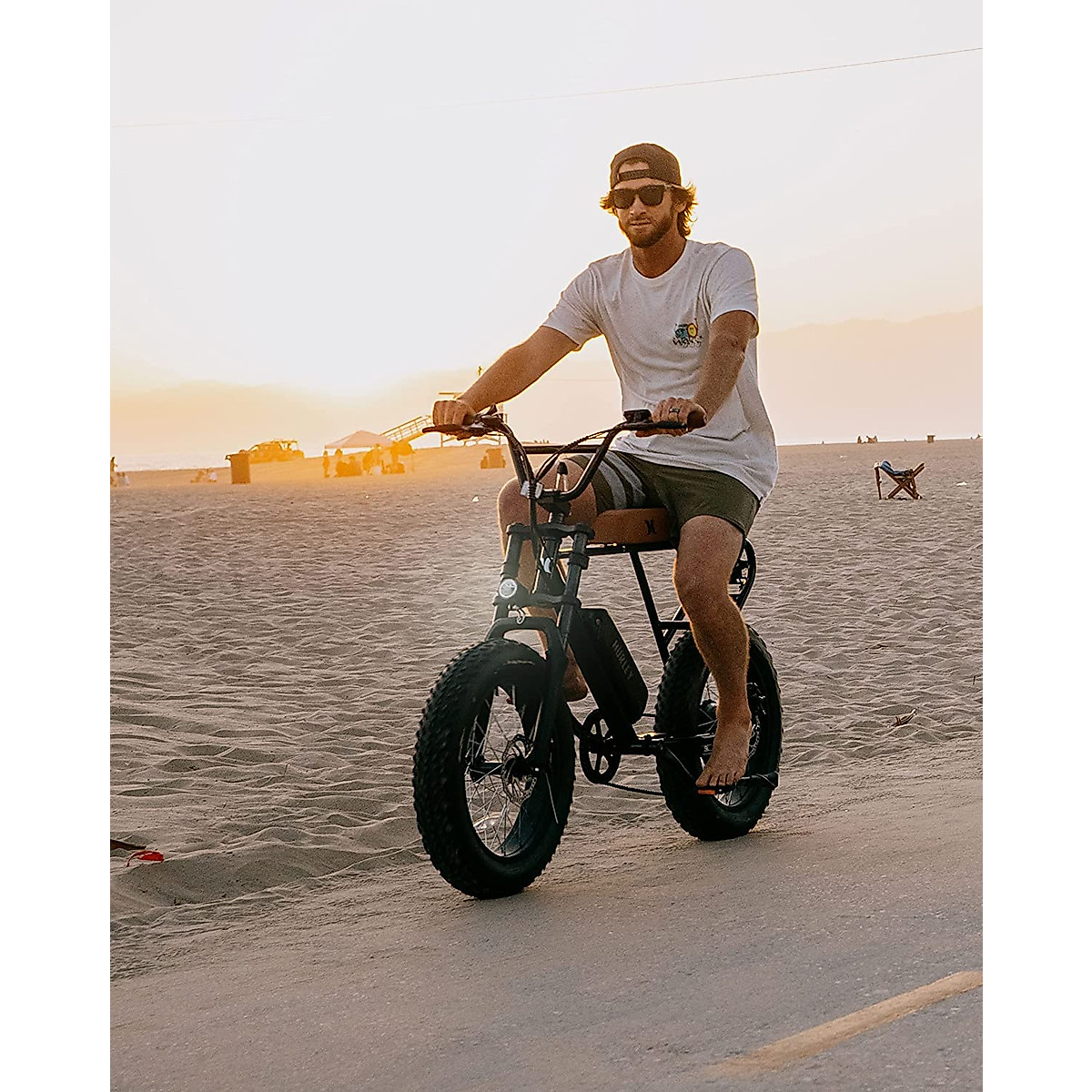 Fat Tire Electric Bike, 500W Brushless Motor, 48V/13Ah Removable Lithium-Ion Battery, Shimano 6-Speed E-Bike, 40 Miles Range, 4'' Wide Tires, Mini Swell Electric Bike for Adults (Black)