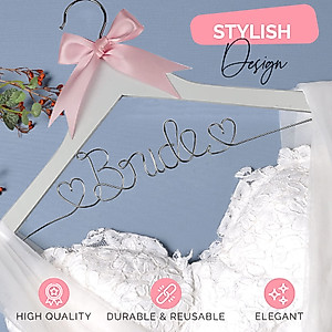 Bride to Be Wedding Dress Hanger, Bride Hanger for Wedding Dress, Wooden Wedding Hanger, Bridal Hanger, Bridal Hangers for Wedding Dress, Gown or Bridal Shower! (White Wood)