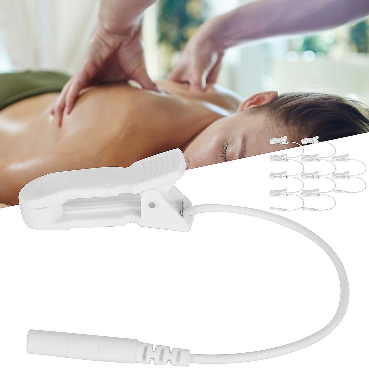 Electrode Wires, 10pcs 2.0mm Ear Clip Electrode Wire Connection Cable for TENS Digital Massage Machine TENS Cable Electrode Wire Wire Cable Ear Clip Units