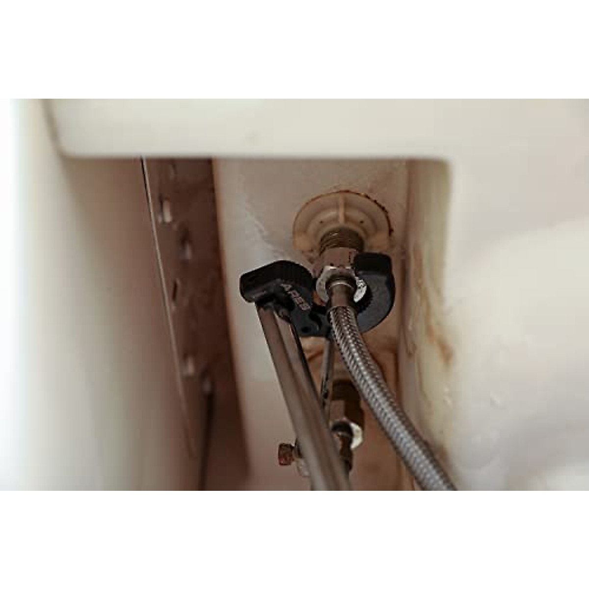 ARES 33004-11-Inch Basin Wrench with Adjustable Jaw - Jaw Adjusts from 3/8 Inch to 1 1/4 Inch - Basin Wrenches Increase Access in Tight Spaces