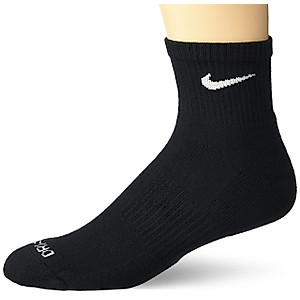 Nike Everyday Plus Cushioned Training Ankle Socks (3 Pair) L Black