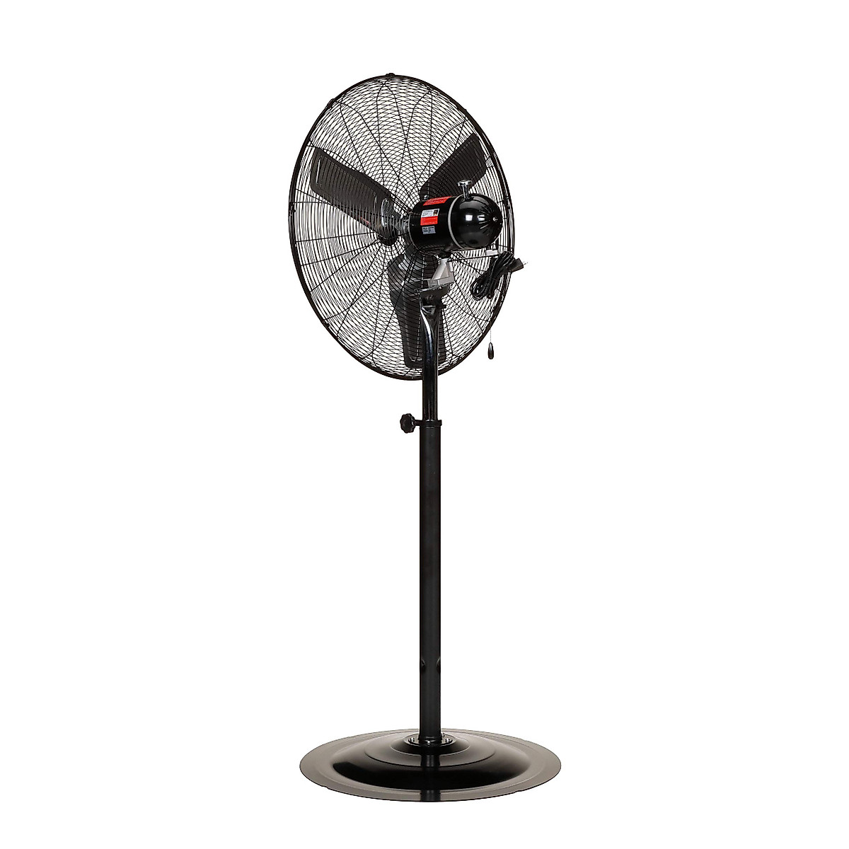 TPI Corporation CACU30-PO-HD Commercial Heavy Duty Oscillating Fan, Unassembled w/Pedestal Kit, 30" Blade Diameter, 3 Speed 1/3 HP Motor, 9' Cordset, Black