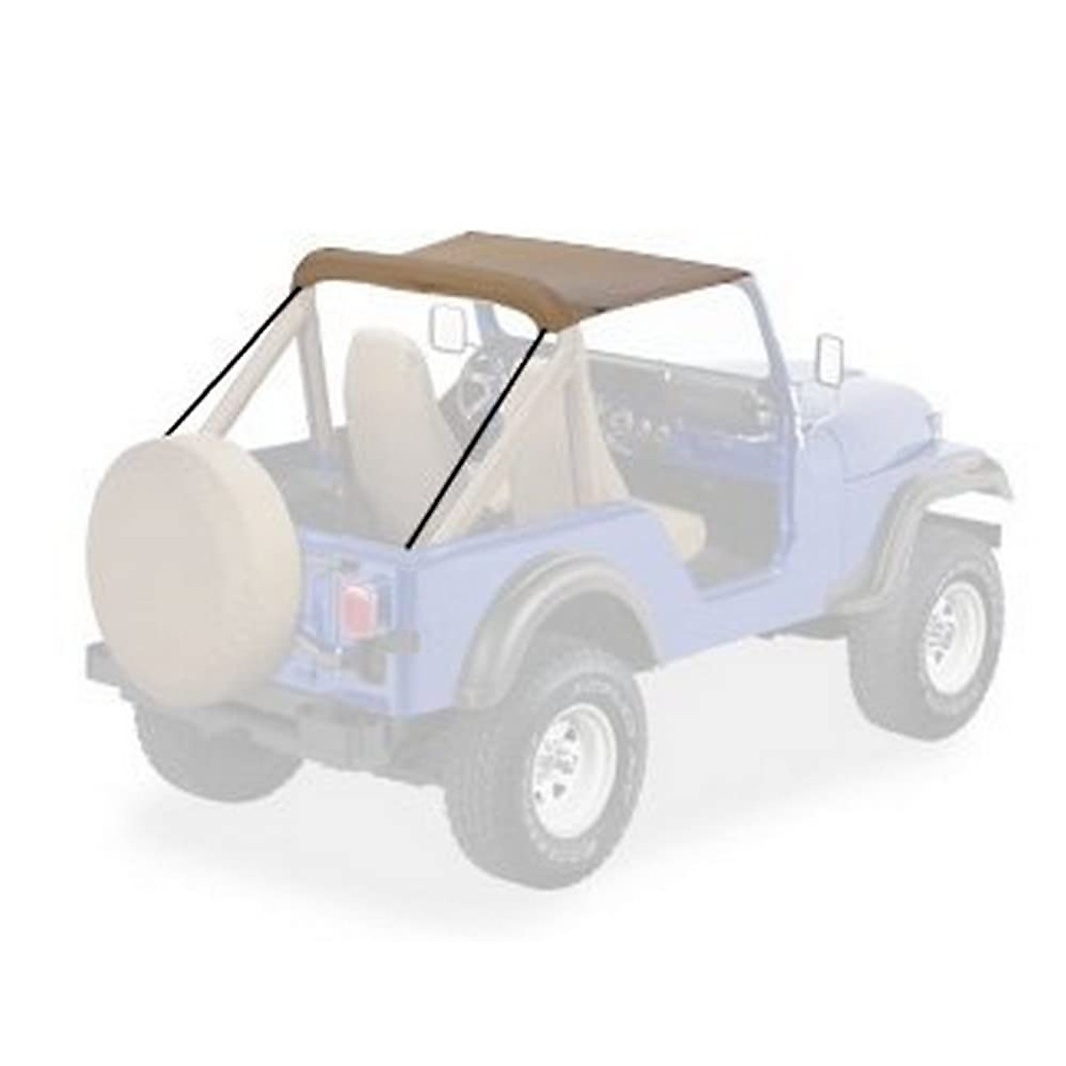 Bestop 5250704 Tan Traditional Bikini Top for 1976-1983 CJ5