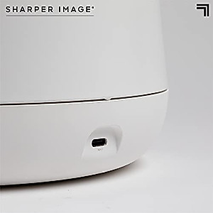 Sharper Image Spastudio Vanity Plus 10-Inch LED Mirror with Storage Trays, Touch-Activated Brightness Controls, Dimmable Halo Light Ring, 5X and 10X Magnification