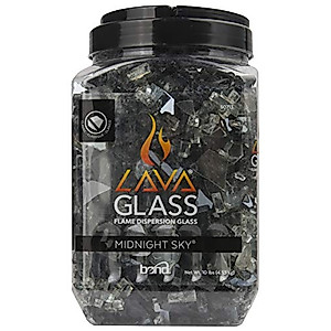 Bond Manufacturing 50713 LavaGlass Classic Cut Firepit Dispersion Glass, Midnight Sky