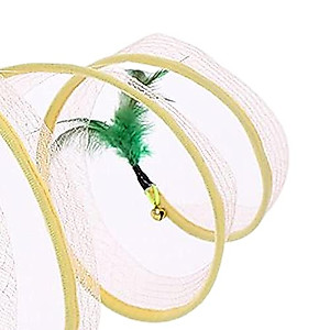 Gralara Cat Tunnel Tube Collapsible Pet Interactive Toy Playing Tent for Puppy Kitten Accessories Home, Sisal Round