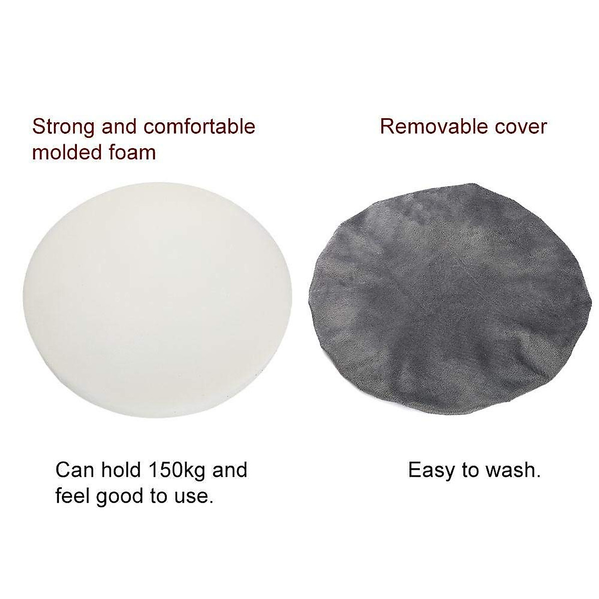 Alucy Rotating Car Swivel Seat, 360 Degree Rotation Converts Any Chair Cushion Detachable Cover Rotatory Chair Pad Comfort Skidproof Office Home Use