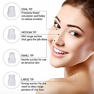 Blackhead Remover Pore Vacuum Cleaner - Pore and Face Cleaner Facial Electric Acne Extractor Kit USB Rechargeable Blackhead Suction Tool by Penelope SkinCare