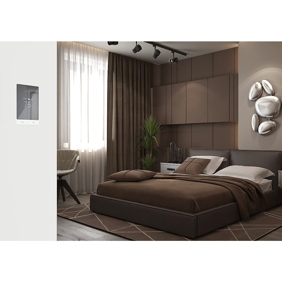 Schluter Systems Ditra Heat Electric Radiant Floor Heating Kit: Prog. Touchscreen Smart WiFi Thermostat DHERT105/BW, Heated Cable 120V 11 Sq Ft, Peel&Stick Duo Uncoupling Membrane 16.8 Sq Ft