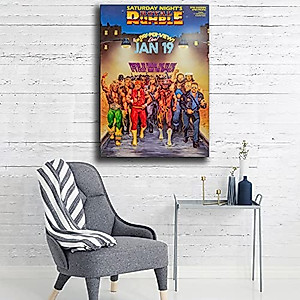 ZEEZFA Recreated The 1991 Royal Rumble Wrestlers Poster Decorative Painting Canvas Wall Art Living Room Posters Bedroom Painting 12x18inch(30x45cm)
