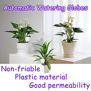 Jgalnim 10 PCS Large Clear Plastic Watering Globes,Plant Self-Watering Bulbs,Flower Automatic Water Device,Garden Waterer for Plant Indoor Outdoor Plants Flowers