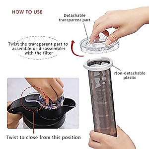 Cold Brew Coffee Maker with Stainless Steel Filter, 70oz, 2-Quart, Airtight BPA-free Tritan Pitcher, Crowed Iced Tea Maker