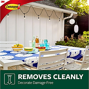 Command Outdoor Light Clips, 16 Command Hooks, 20 Command Strips, Damage Free Hanging of Dorm Room Decorations, Clear