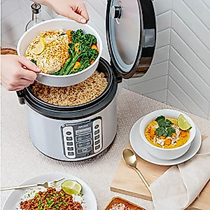 Aroma Housewares AROMA® Professional 20-Cup (Cooked) / 5Qt. Digital Rice Cooker, Steamer, and Slow Cooker Pot with 10 Smart Cooking Modes, Including Sauté-then-Simmer®