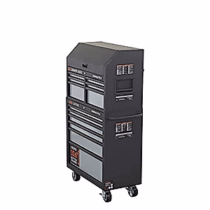 SHOPMAX 93606C2-06A4 36″ 12-Drawer Tool Chest and Rolling Cabinet Combo, Black