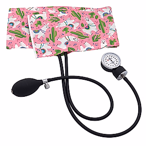 Prestige Medical Premium Adult Aneroid Sphygmomanometer, Llamas Pink