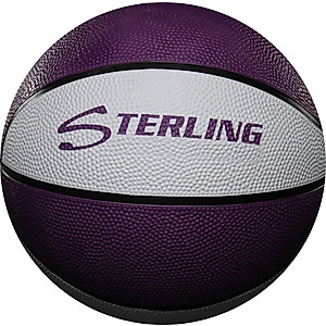 Sterling Purple/White Junior Size 5 Rubber Basketball