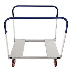 1500 Lbs Steel Panel Cart Dolly with Handles, 20" W x 35" H Panel Truck Cart with Steel Frame, Heavy Duty Platform Truck Cart, 4 Swivel Wheels, 5" Casters, for Warehouses, Garage, Workshop