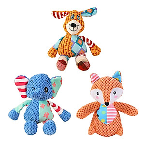 BLULILY Pet Dogs Chew Toy for Small Dog Plush Toy Animal Cat Soft Teething Toy Aggressive Chewers Biting Toy Puppy