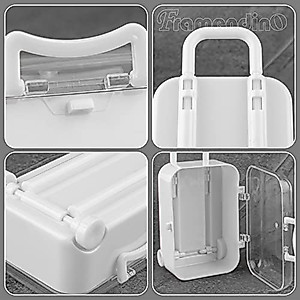 Framendino, 4 Pack Mini Plastic Travel Hard Suitcase Box Reception Candy Case for Wedding Decoration Large