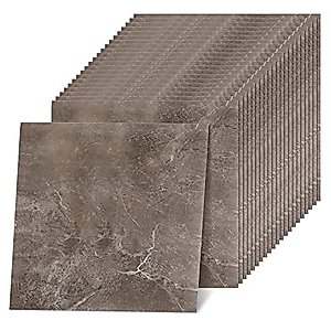 48 Pieces Vinyl Flooring Peel and Stick on Floor Tile 12 x 12 Inch Self Adhesive Waterproof for Kitchen Bathroom Living Room Bedroom (Multicolor Marble)