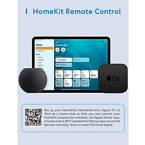 meross Smart Water Leak Detector, WiFi Water Sensor Support Apple HomeKit, SmartThings, IP67 Waterproof with App Alerts, Audio Alarm, 100M Range for Home Basement Kitchen (Meross Hub Included)