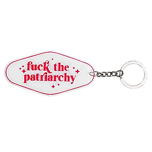 Fuck The Patriarchy Feminist Keychain, Motel Keychain, Retro Keychain, Women Empowerment