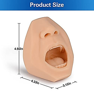 SimCoach Nasal Swab, Throat Swab Test Training Model, Swab Collection Simulator, Saliva Oral Swab, Acupuncture, Puncture Practice Model (White)