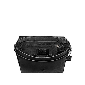Houston Map Bag Leather Black