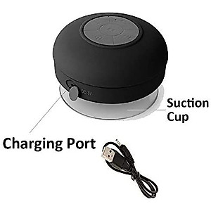Bluetooth Shower Speaker Waterproof - Wireless Handsfree Portable Speakerphone with Built-in Mic,4hrs of Playtime, Control Buttons and Dedicated Suction Cup for Bathroom Bathtub