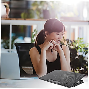 UKCOCO Computer Radiator Laptop Cooling Pad Laptop Stand Portable Laptop Fan Cooler Laptop Stand Cooler Laptop Stand for Desk Cooling Stand Laptop Mount Bracket Plate Plastic Notebook S6