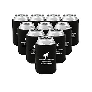 You've Been Bucked Can Cozie Holder | Bulk 20 Pack | Collapsible Foam Can Cozie Holder | Buck Buck Bronco | #BuckBuckBronco #BuckYeah