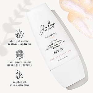 Julep No Excuses SPF 40 Clear Facial Sunscreen Broad-Spectrum - Glow Face Moisturizer With Antioxidants - Non-Greasy Formula - Safe for Sensitive and Acne Prone Skin - 1 Fl Oz