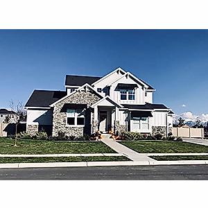 Awntech 6 ft. Houstonian Standing Seam Metal Door/Window Awning Fixed Outdoor Canopy 80 Inch W x 24 Inch Proj, Black