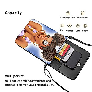 Women's African American Girl Leather Top Handle Satchel Handbags Tote Purse Wallet Crossbody Shoulder Bags