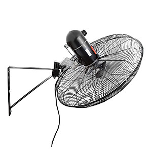 OEMTOOLS OEM24893 24" Outdoor Oscillating Wall Fan, 6800 CFM Large Industrial Fan, Wall Mount Oscillating Fan For Garage, Outdoor Oscillating Fans For Patios, Waterproof Shop Fans, Heavy Duty, 24 Inch