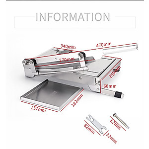 Manual Bone Meat Slicer Chopper Ribs Cutter Double Blade 13.5In Stainless Steel for Fish Chicken Beef Mutton Household Vegetable Food Slicer Slicing Machine