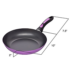 Amazing Abby 10-Inch Non-Stick Frying Pan with Heat-Resistant Easy-Grip Handle, Stir Pan, Egg Pan, Omelet Pan, Carbon Steel Cookware, BFA/PFOA-Free, Oven/Stove/Dishwasher-Safe