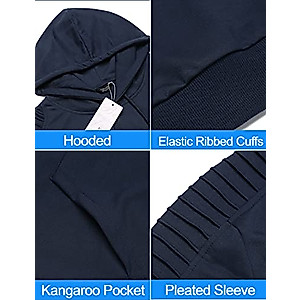 COOFANDY Men's 2 Piece Outfits Sweatsuit Slim Fit Hoodie Tracksuit Sets Fashion Jogging Athletic Suits