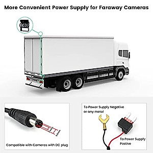 GreenYi Upgraded Double-Shielded RCA Video Cable for Monitor and Backup Rear View Camera Connection (19.69FT / 6M) + 20FT DC Power Extension Cable
