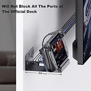 KUNSLUCK Wall Mount for Steam Deck Dock Official, Steam Deck Dock Wall Mount Stand, Mount Your Steam Deck on the wall or Near TV