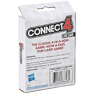 Hasbro Gaming Connect 4 Card Game for Kids Ages 6 and Up, 2-4 Players 4-in-A-Row Game