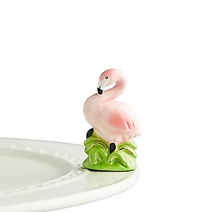 Nora Fleming Hand-Painted Mini: Tickled Pink (Flamingo) A205