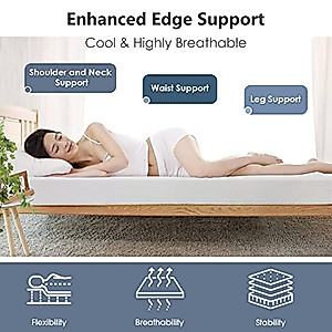 Queen Size Mattress 10 Inch Gel Memory Foam Mattress Medium-Firm Mattress Bed in a Box for Soundly Sleep CertiPUR-US Pressure Relieving