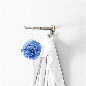 Franklin Brass Extend-a-Hook Square (1-Pack) Single Wall Hooks 1-Prong Coat/Hat Pure White Hooks for Hanging Wall Mount Hanger Clothes,Purse,Bag,Towel Organization Decorative Wall Hooks B45627M-PW-R