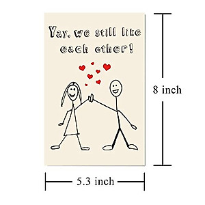 Birthday Card for Boyfriend Husband, Sweet Love Card, Funny Anniversary Card for Her Him Husband Wife,