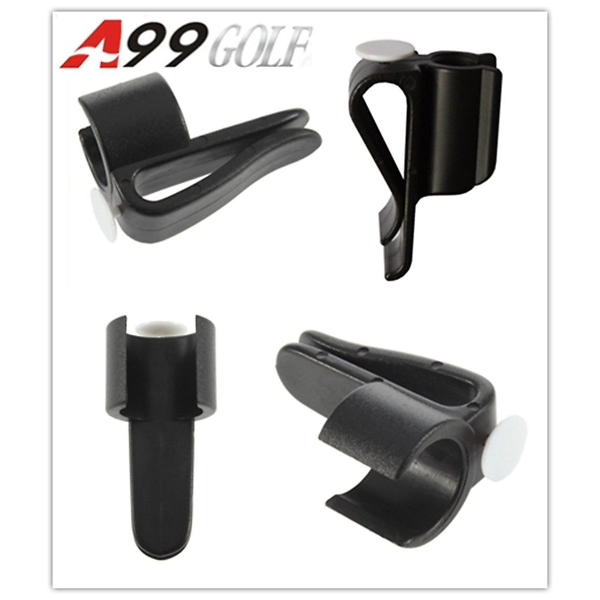 2pcs Golf Bag Clip On Putter Clamp Holder Putting Organizer Club White Ball Marker