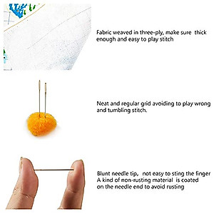 Stamped Cross Stitch Kits Counted Kit Cross-Stitching Pattern for Home Decor, 14CT Pre-Printed Fabric Embroidery Crafts Needlepoint Kit -Landscape Out of The Window 21.3"×14.6"